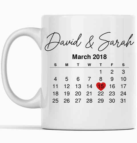 Custom Anniversary Mug - Date – i want it now
